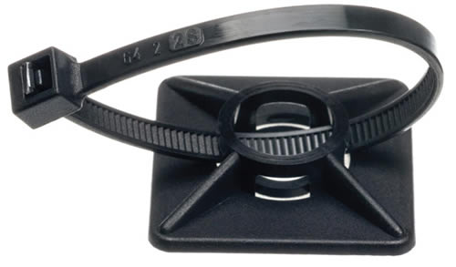 Basette quadre con adesivo per fascette di cablaggio nylon ...