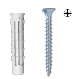 Tassello nylon Elematic universale con vite T6-VA | FerramentaOnline